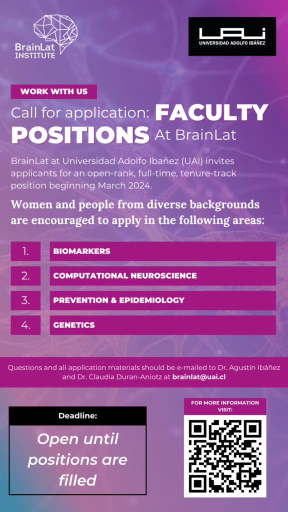 BrainLat-New calls for Faculty positions at 2024 – Chile – SANEUROCIENCIAS